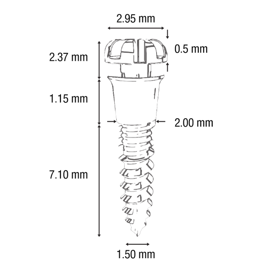 IOS Ortho. Infinity X Maxillary Implant L 8.60 mm - Piece