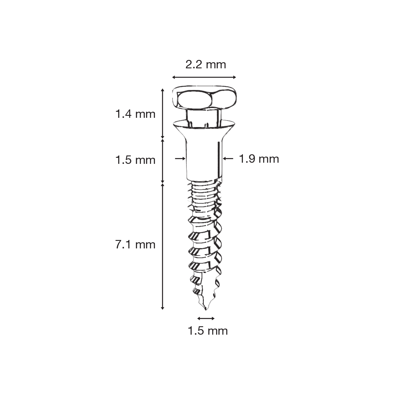 IOS Ortho. Infinity Maxillary Implant L 8.6 mm - Piece